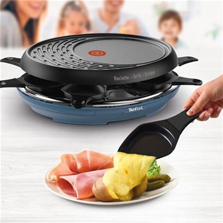 Raclette Gril Crêpes Bleu Acier. Colormania RE310401 Tefal