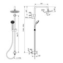 Colonne de douche A5689AA Ideal Standard Ronde Chromé