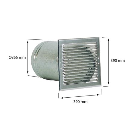 Entrée/sortie d'air murale 1600 m3/h Ø355 mm 523638 Atlantic