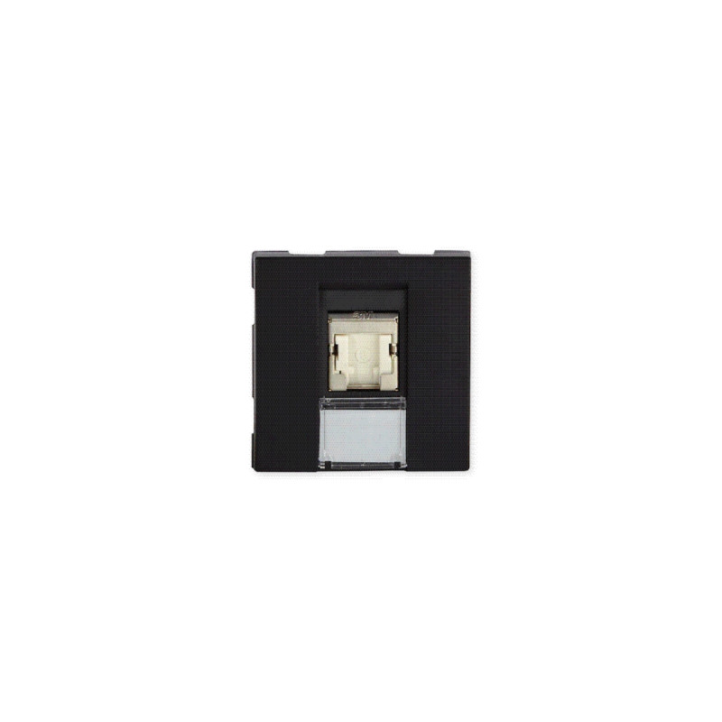 Prise TerCia RJ45 Catégorie 6 UTP 2 modules noire B45072 Iboco