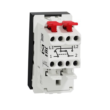 Permutateur 10A 250Vca Unica NU310554 anthracite 1 module mécanisme ...