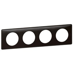 Plaque Celiane métal 4 postes finition tungstène 068974 Legrand