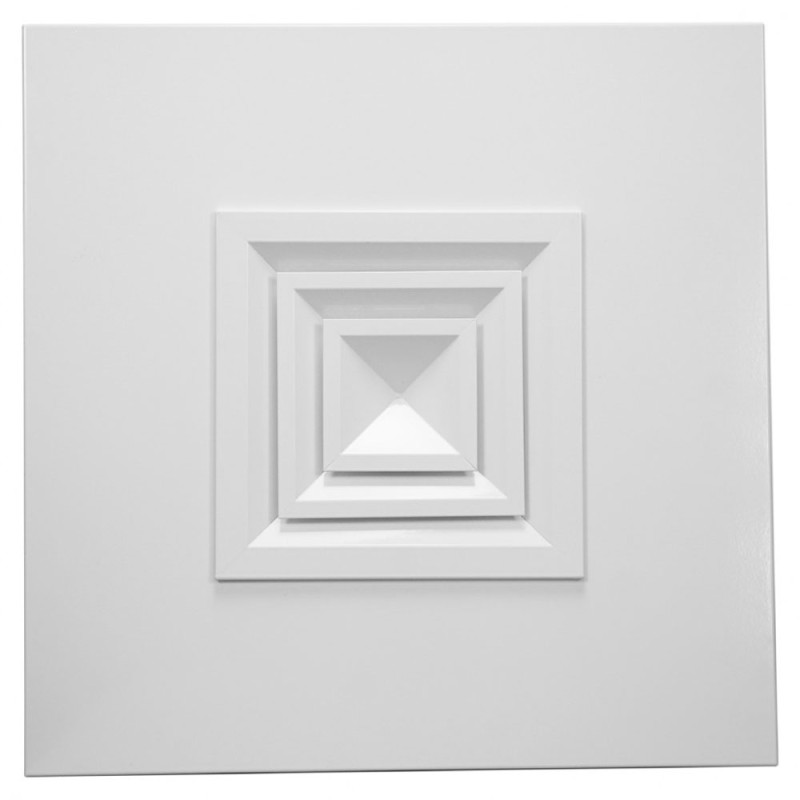 Diffuseur plafonnier carré DPC/P Ø150 mm 155 à 400 m3/h 850458 Unelvent