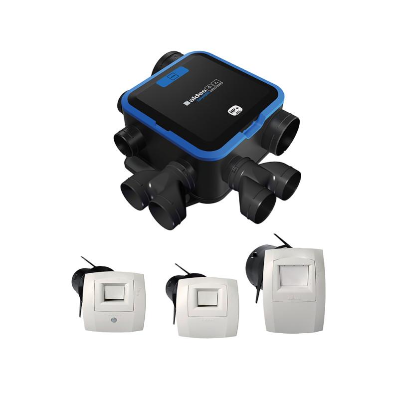 VMC Hygroréglable EasyHOME Hygro Compact Premium Kit Moyenne Pression ...